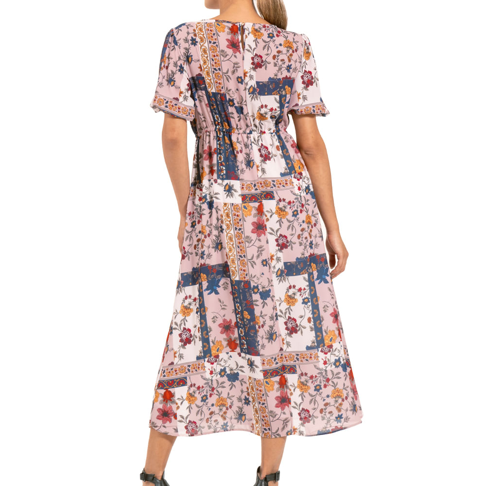Vestido Midi Patchwork - Unity Stores