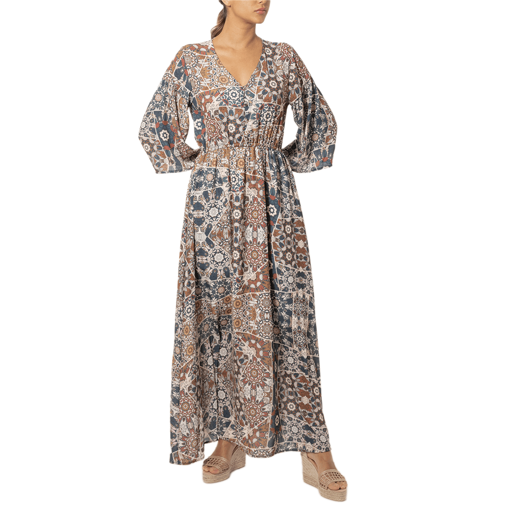 Mosaics Print Dress - Unity Stores