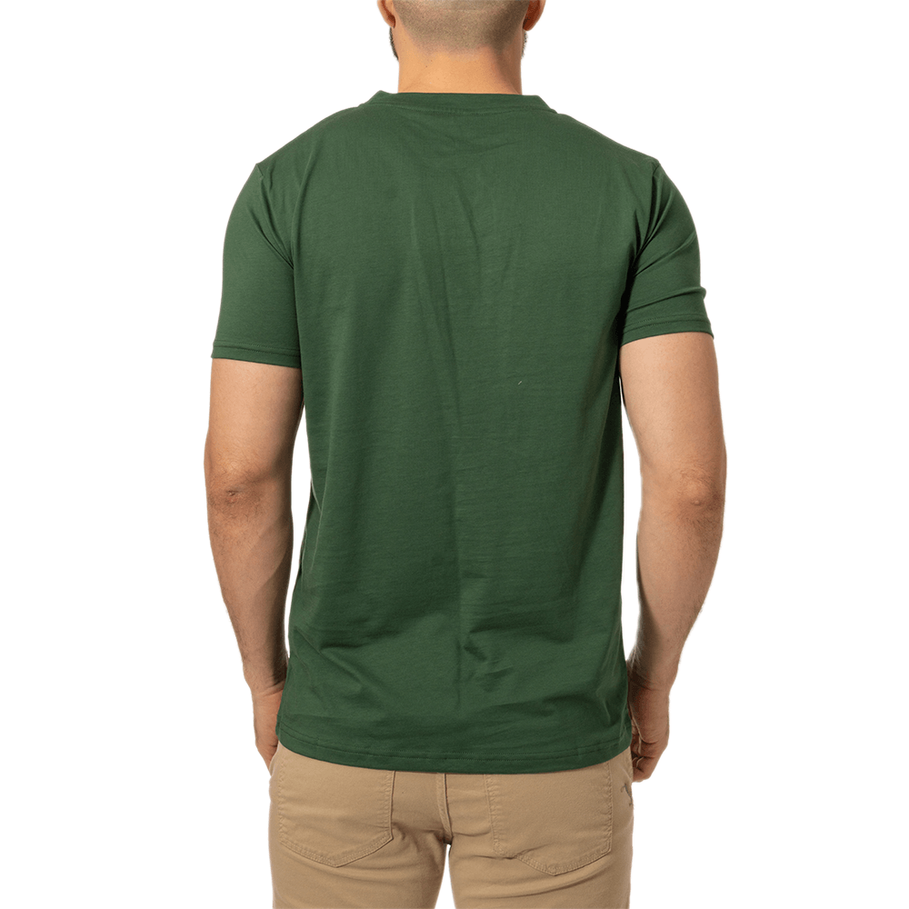 T-Shirt Algodon Pima Henley Dark Green - Unity Stores