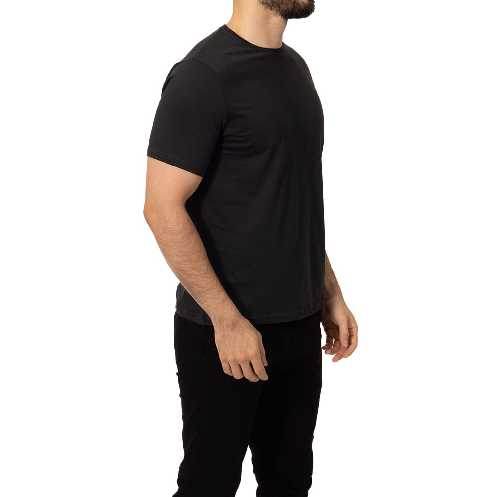 T-Shirt Algodon Pima Varsity Jet Black - Unity Stores