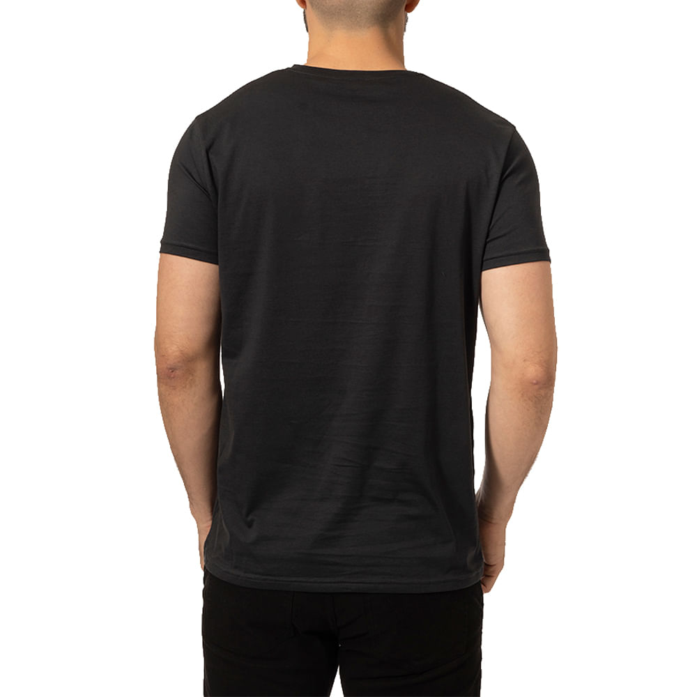 T-Shirt Algodon Pima V Neck Jet Black - Unity Stores