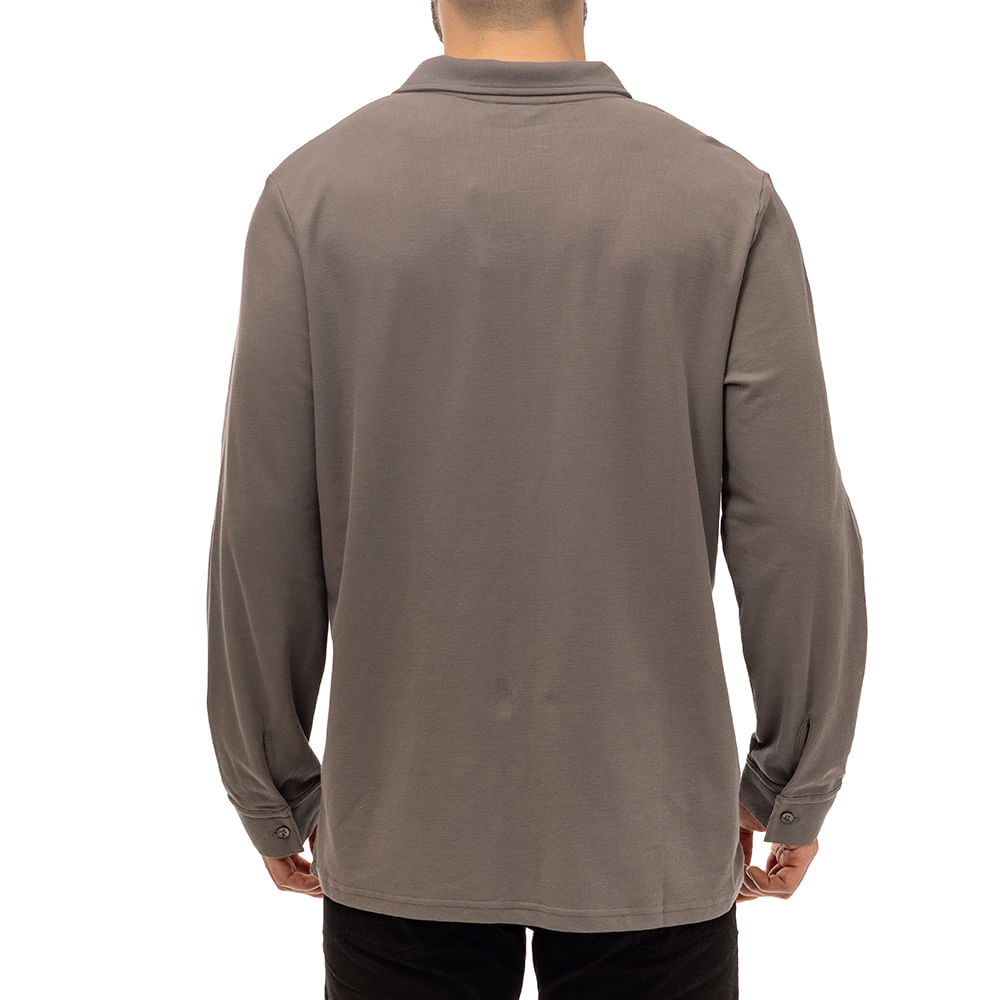 Polo Basic ML Algodon Pima Gray - Unity Stores