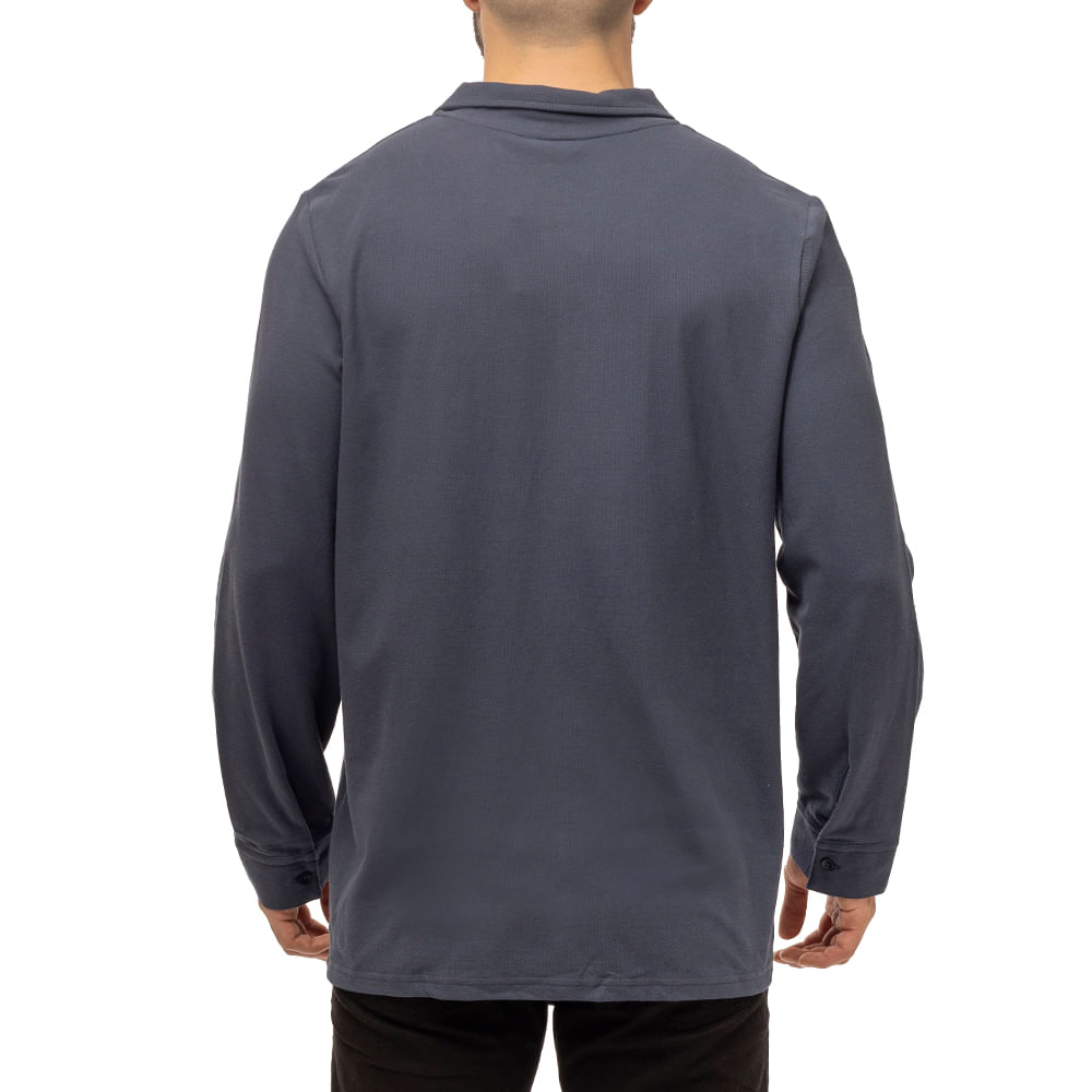 Polo Basic ML Algodon Pima Indigo - Unity Stores