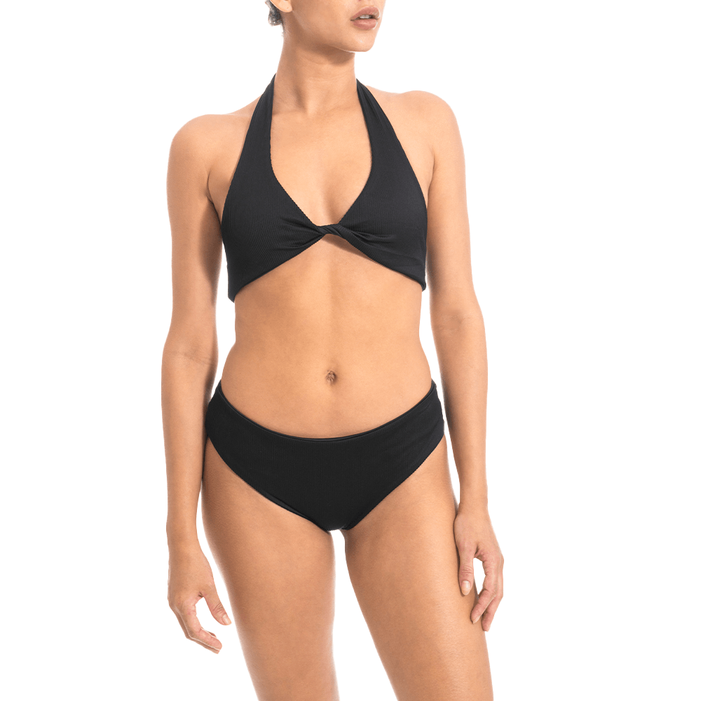 Knot-Front Bikini Negro - Unity Stores