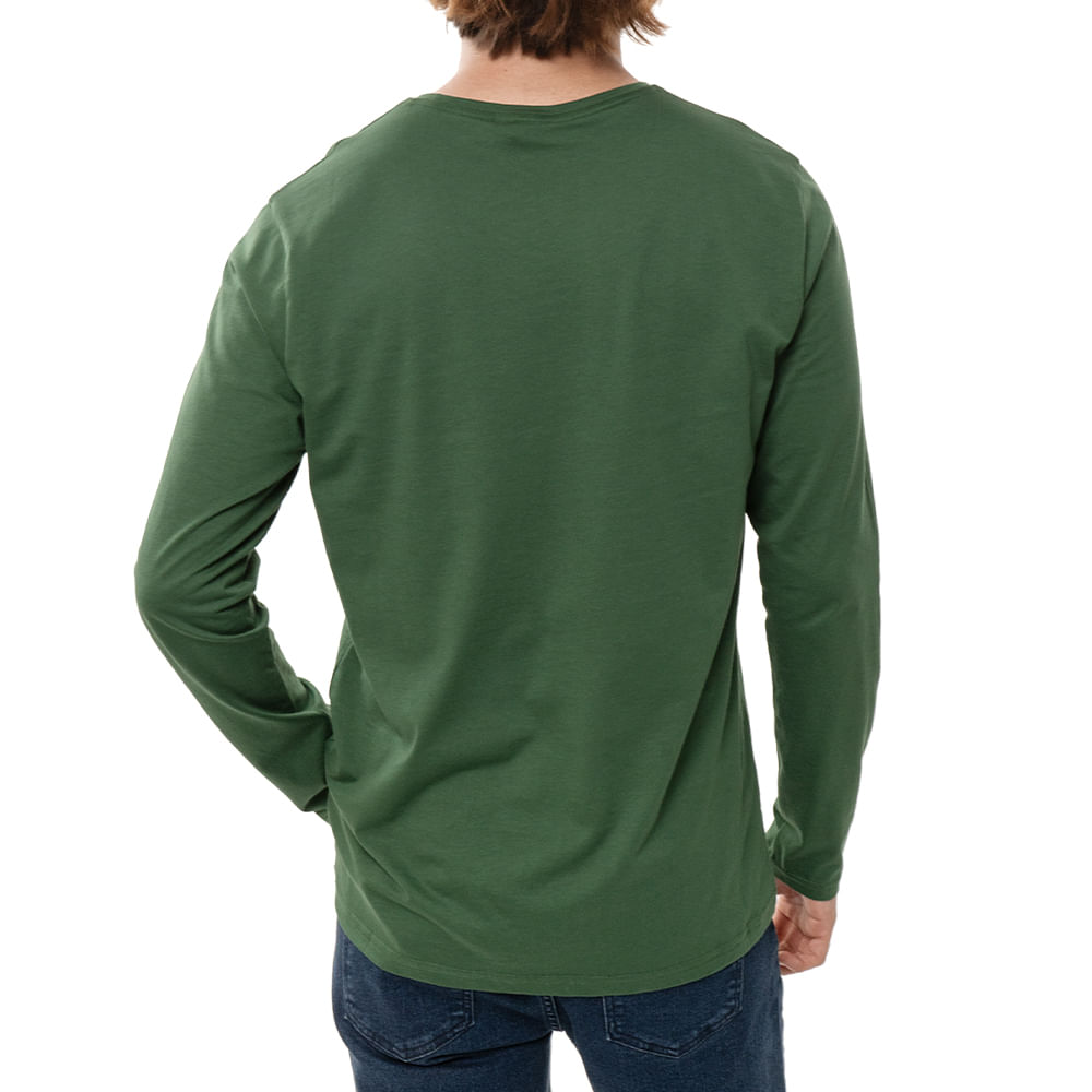 T-Shirt Algodon Pima Ls Dark Green - Unity Stores
