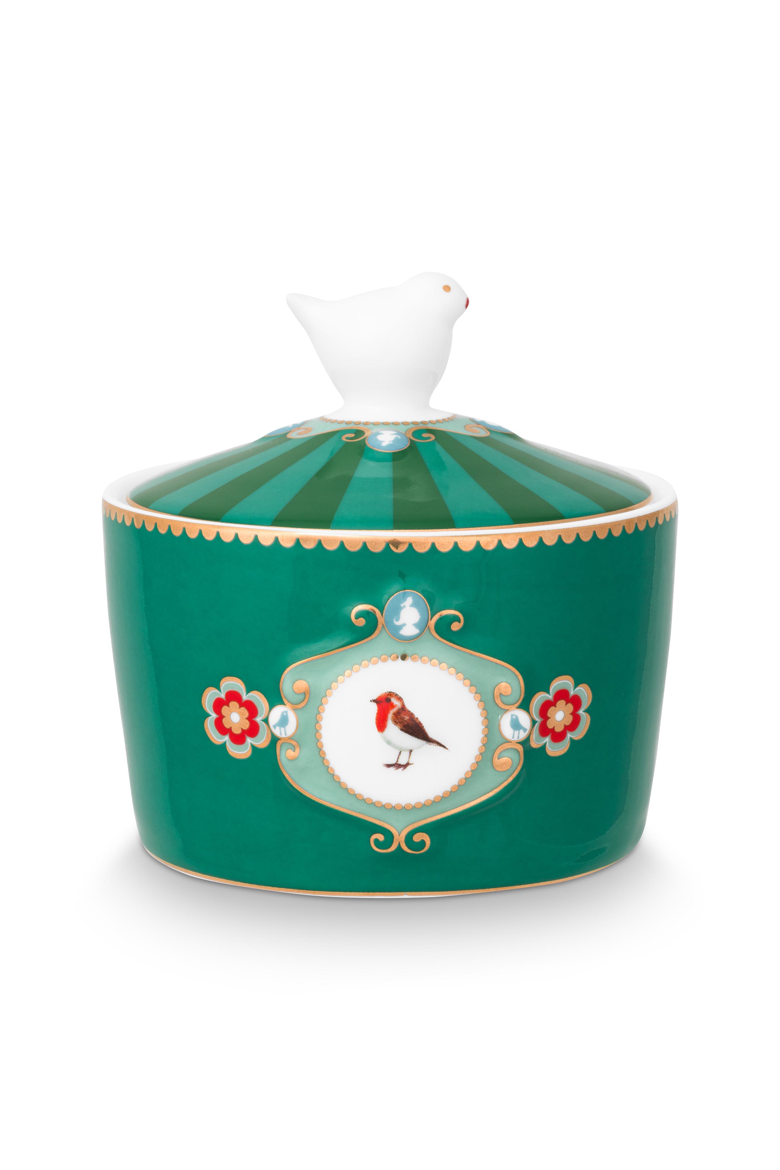 Bowl de Azúcar Love Birds Medallion Green - Unity Stores